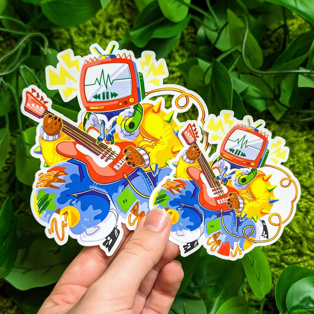 Kidcore Punk TV Head Stickers! - Etsy