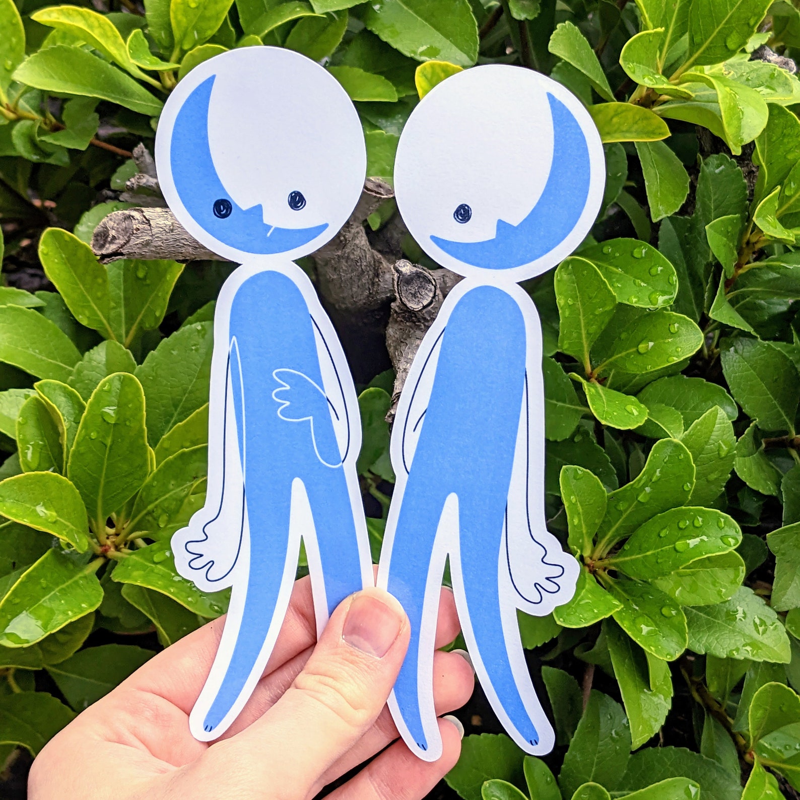 Minimalistic Space People Bookmarks // Double Sided Bookmarks - Etsy