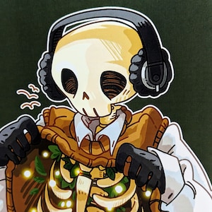 Aesthetic Chilling Skeleton 4x5 Glossy Mini Print! - Etsy