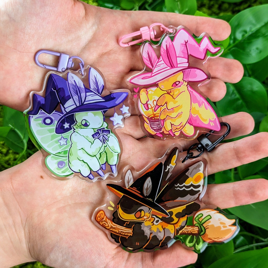 Moth Witch Keychains - Etsy