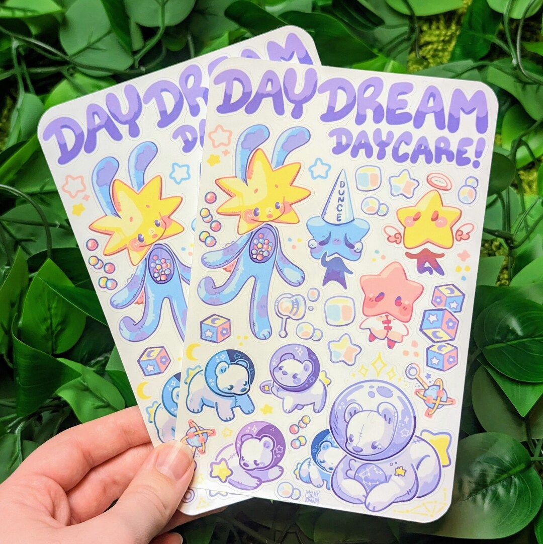 Daydream Daycare Waterproof Sticker Sheet! - Etsy