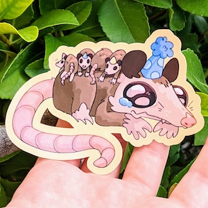 Sad Party Opossum Waterproof Sticker Set! - Etsy