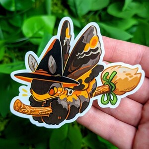 Moth Witch Stickers - Etsy