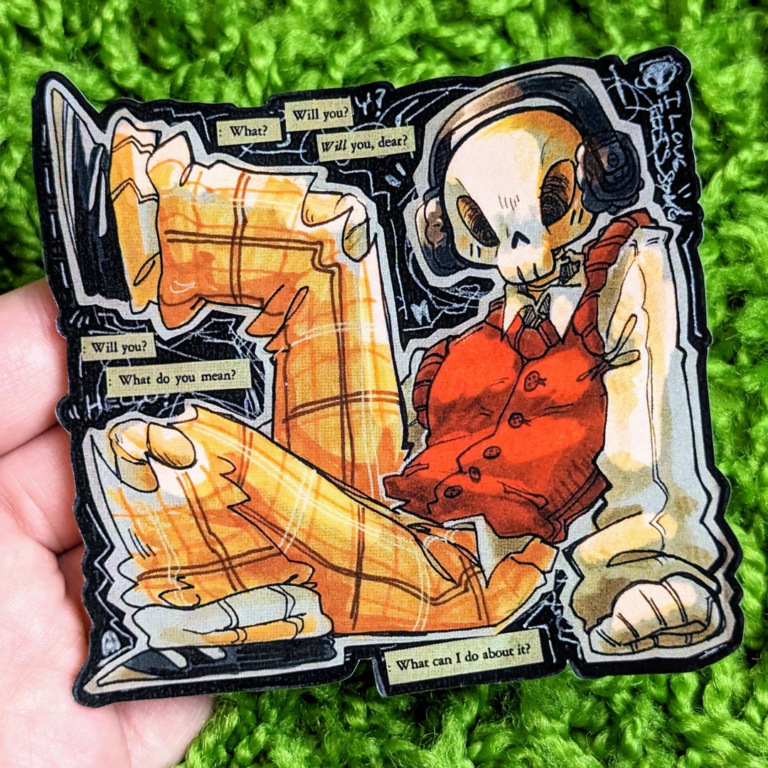 Grunge Skeleton Cade Waterproof Sticker! - Etsy