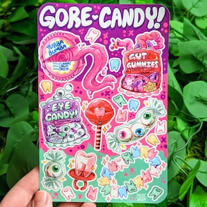 Gore Candy Waterproof Sticker Sheet! - Etsy