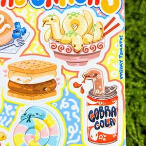 Snake Snacks Waterproof Sticker Sheet! - Etsy