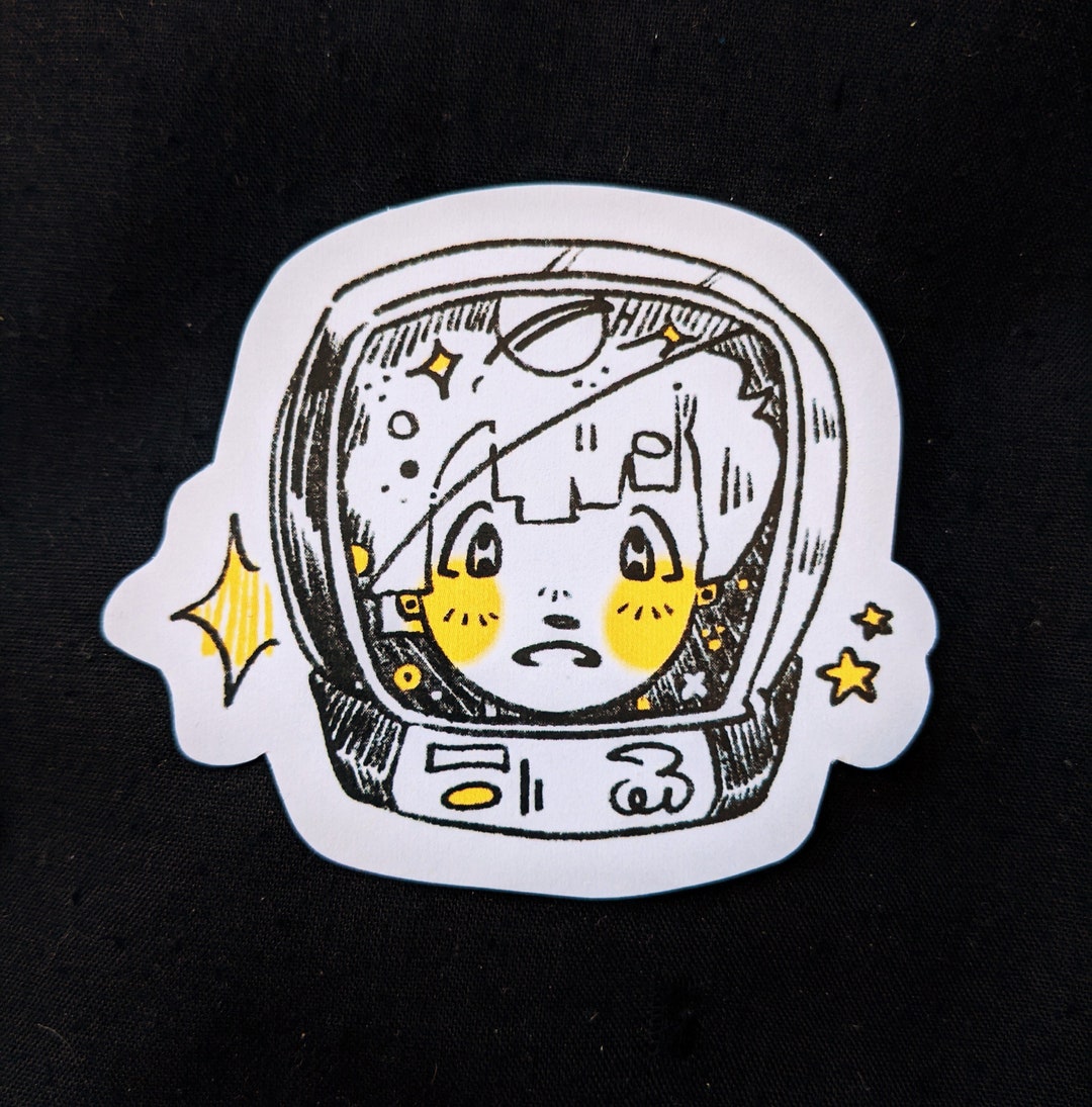 Space Girl Waterproof Sticker! - Etsy