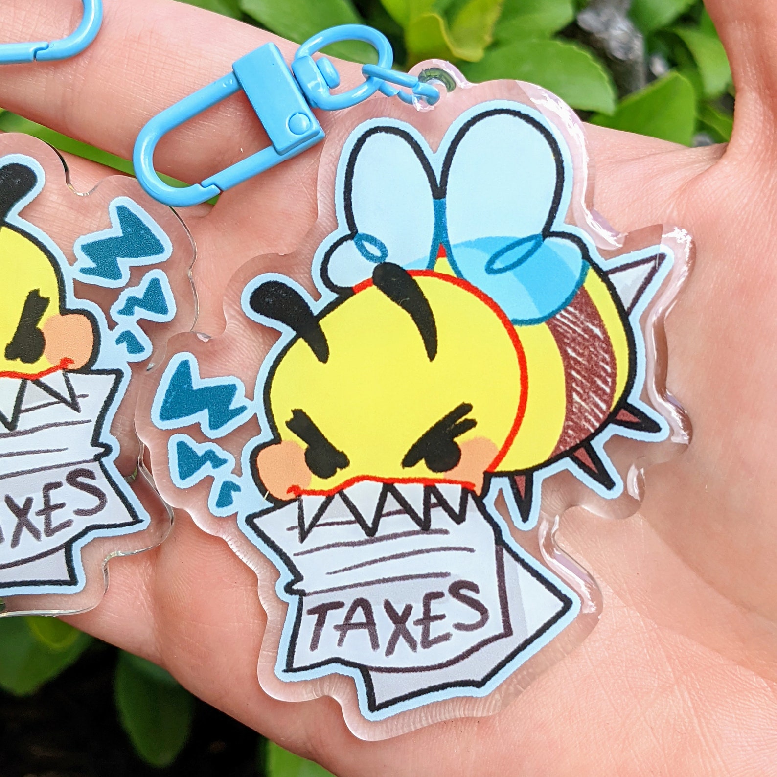 Chaotic Bee Keychains // Acrylic 3in Keychain - Etsy