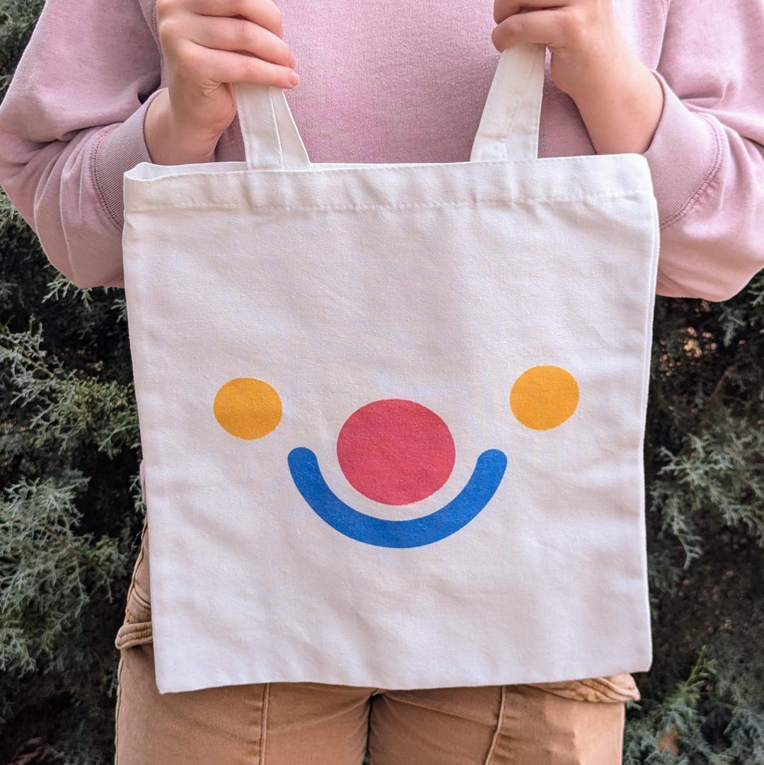 Silly Clown Face Tote Bag - Etsy