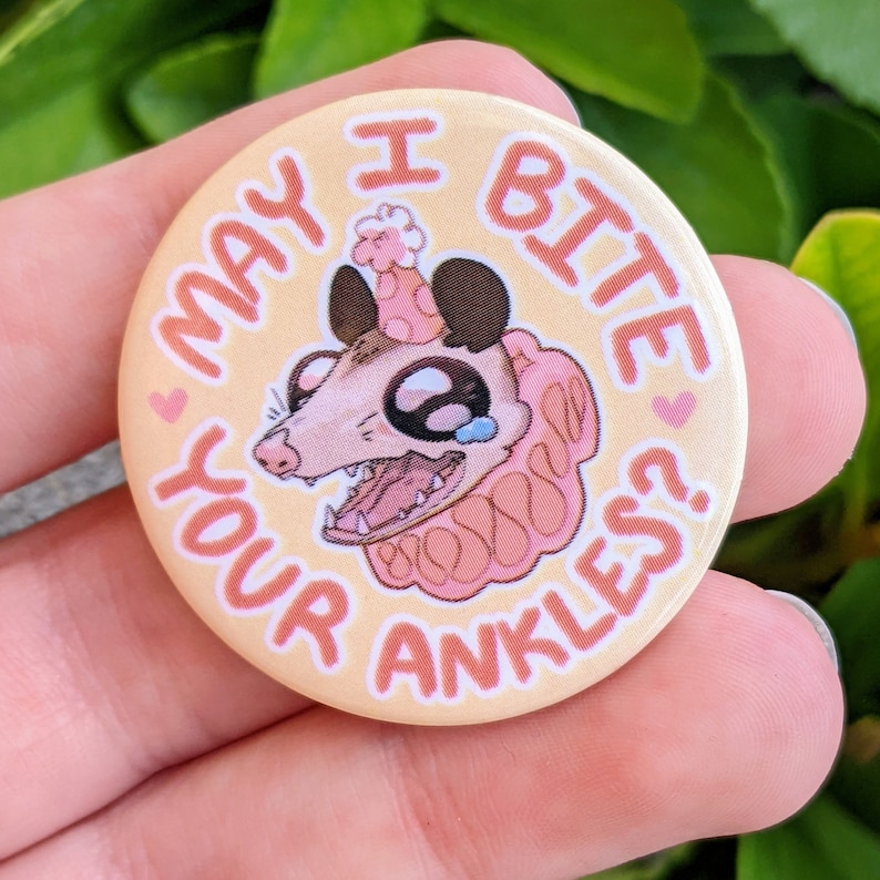Party Opossum Button // may I Bite Your Ankles - Etsy