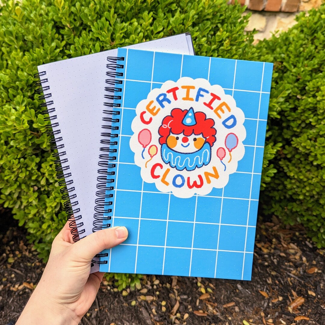 Certified Clown Hardcover Dotted Notebook! - Etsy