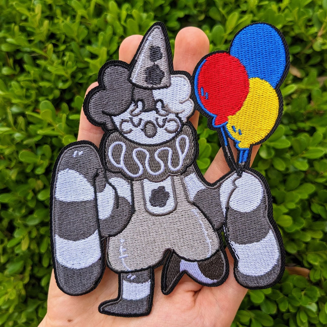 Sad Black and White Clown Patch! - Etsy