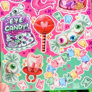 Gore Candy Waterproof Sticker Sheet! - Etsy