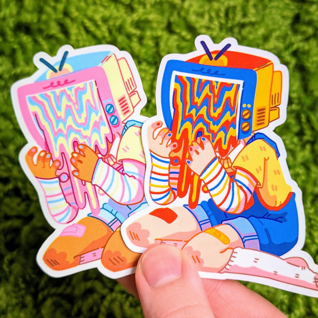 Drippy TV Head Waterproof Stickers! - Etsy