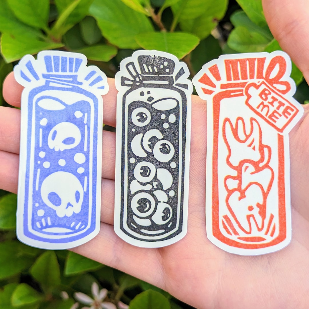 Bottle Stamp Waterproof Sticker Set! - Etsy