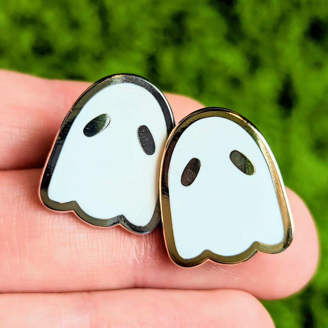 Tiny Ghost Enamel Pins in Gold or Silver - 0.75in - Etsy
