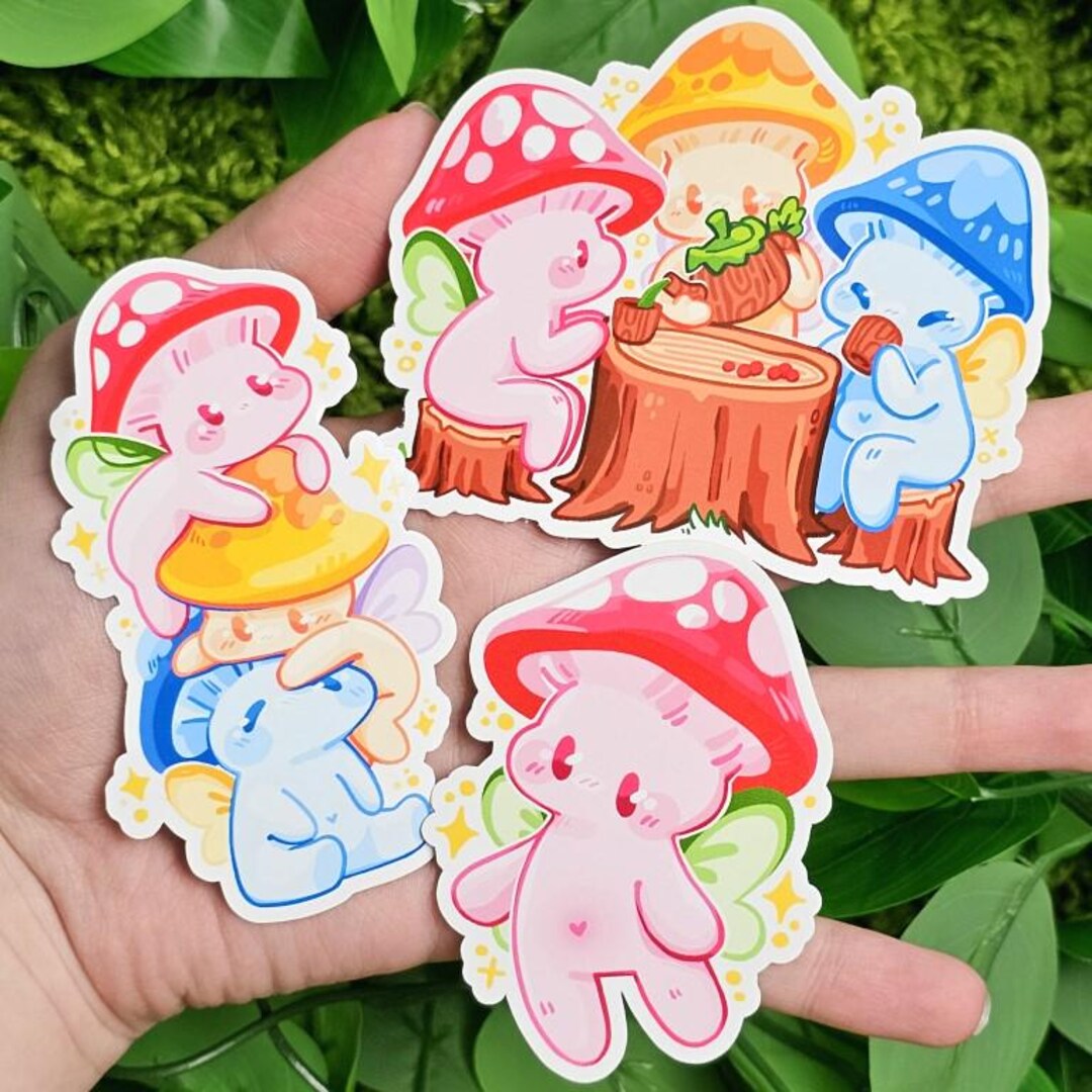 Mushroom Fairy Stickers! - Etsy