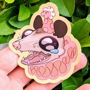 Sad Party Opossum Waterproof Sticker Set! - Etsy