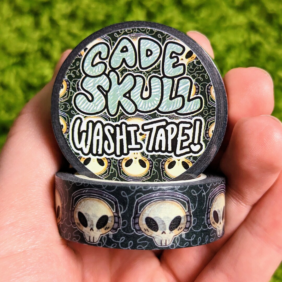 Cade Skull Washi Tape // 10m 1.5cm Washi Tape - Etsy