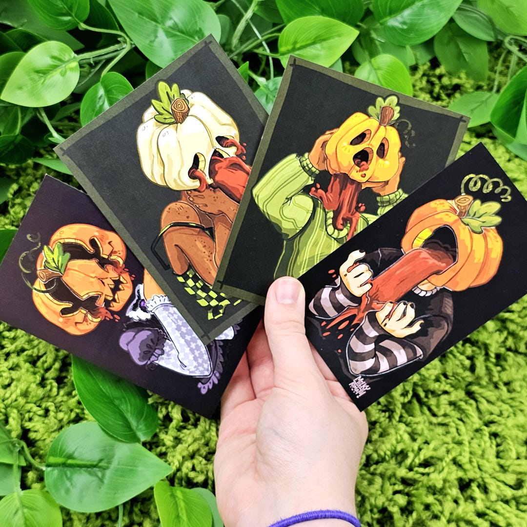 Gore Pumpkin Head Version 2 Mini Prints - Etsy