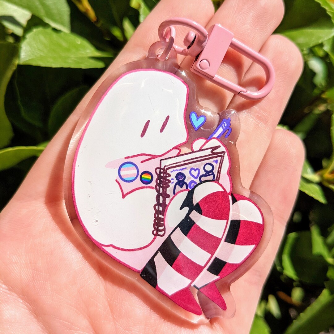 Striped Socks Ghost Keychain! - Etsy