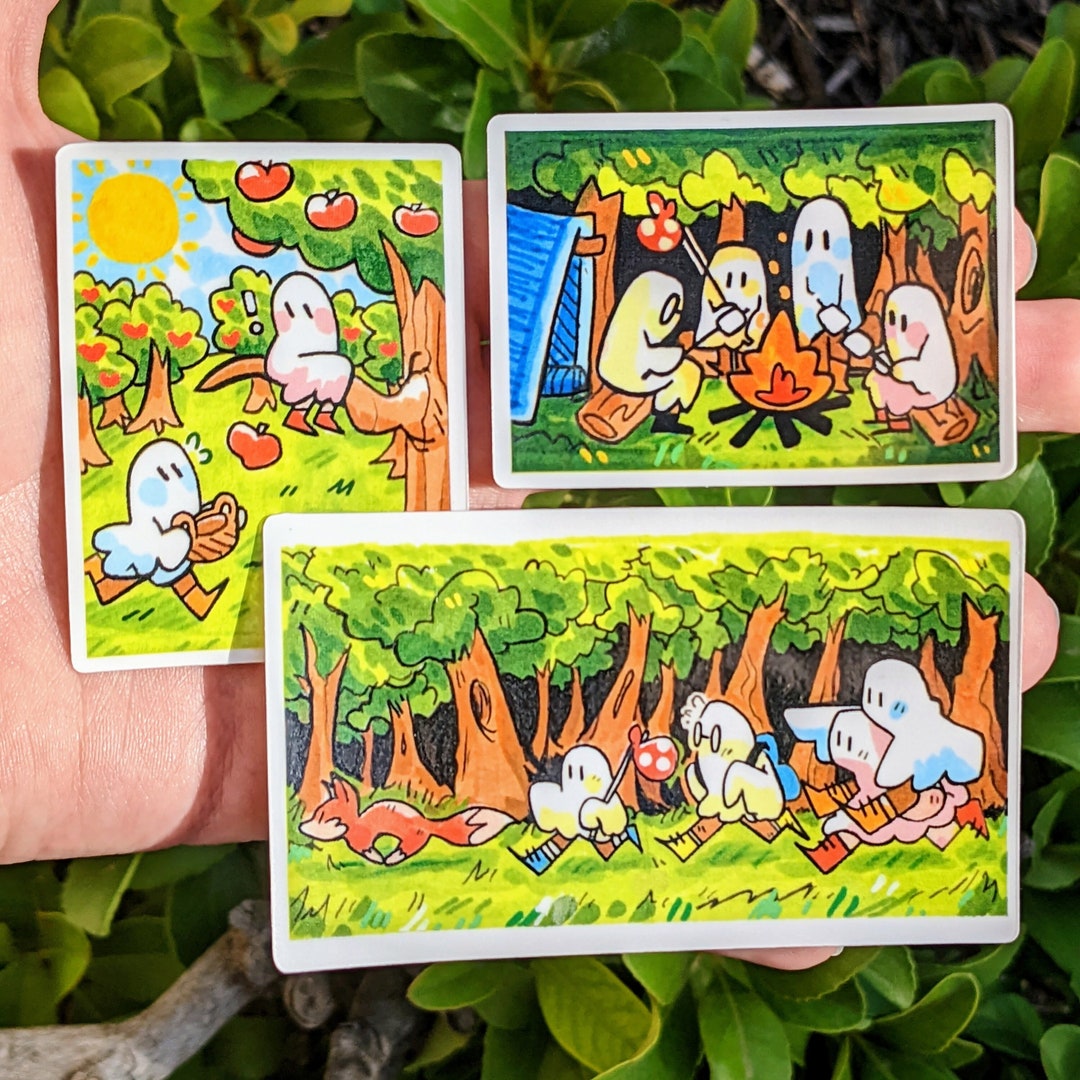 Tiny Ghost Art Waterproof Sticker Set! - Etsy