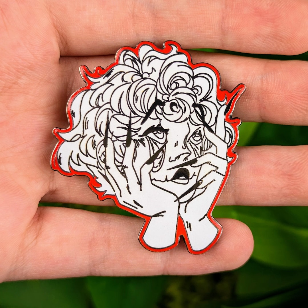 Droopy Eye Girl Enamel Pin! - Etsy
