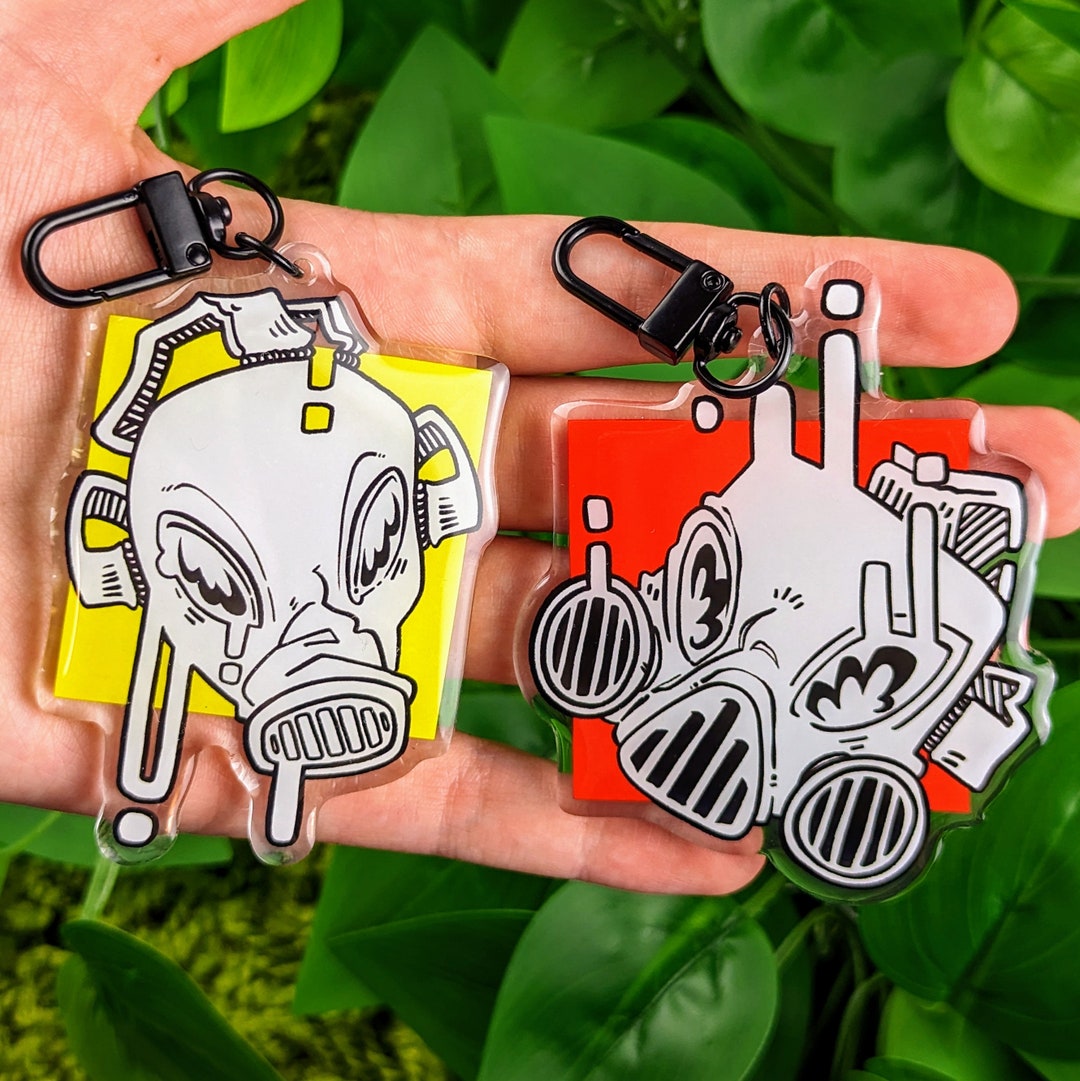 Gas Mask Girls Mask Keychains - Etsy