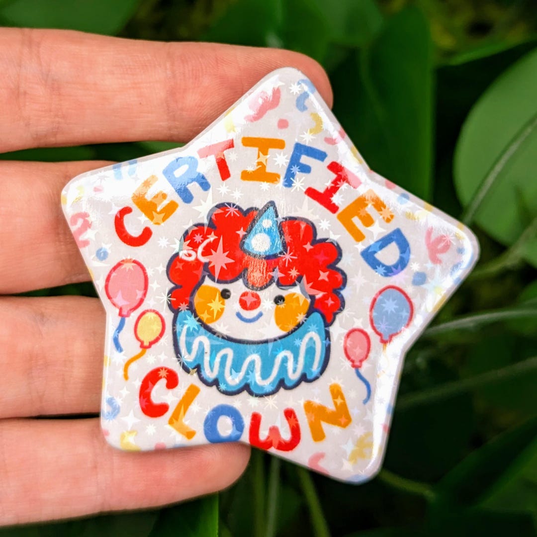 Star Certified Clown Buttons! - Etsy