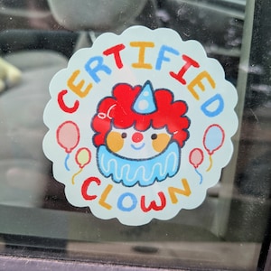 Certified Clown Car Sticker - Etsy