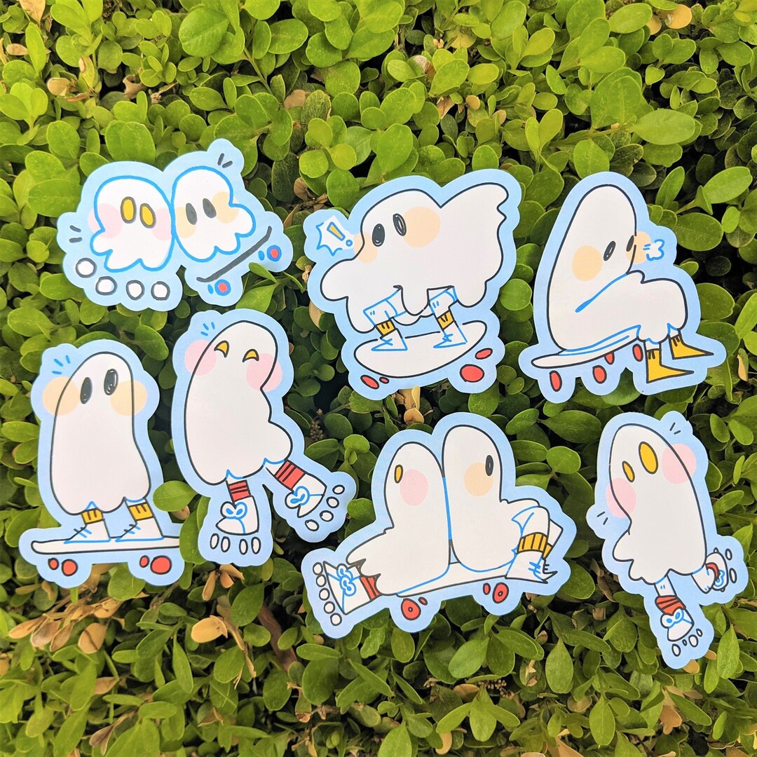 Silly Ghost Waterproof Sticker Set! - Etsy