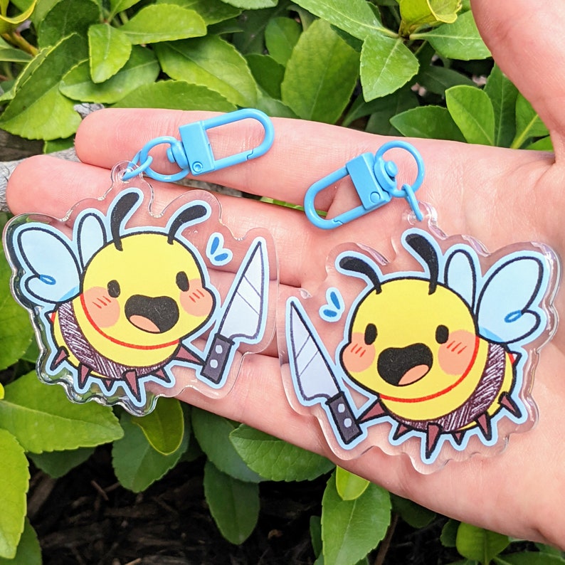 Chaotic Bee Keychains // Acrylic 3in Keychain - Etsy