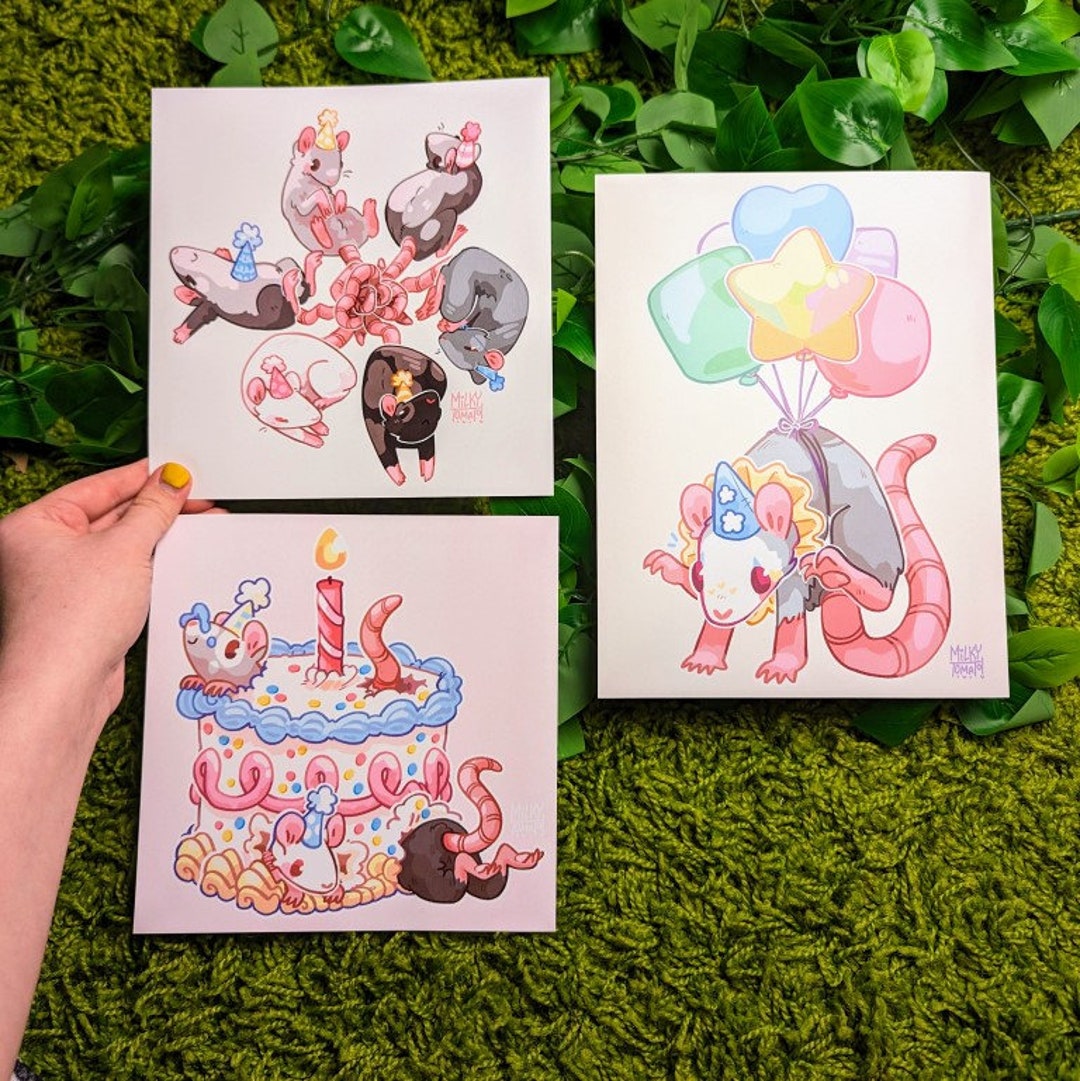 Rat Party Large Prints - Etsy