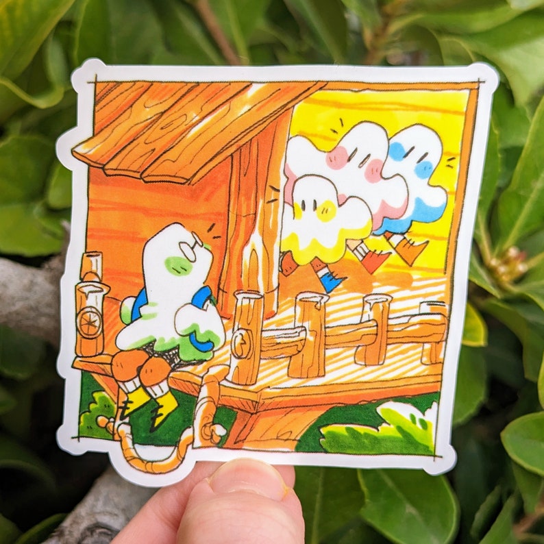 Runaway Ghosts Comic Panel Waterproof Stickers! - Etsy