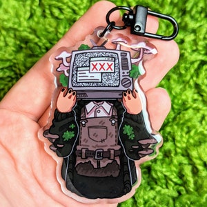TV Head Cute Acrylic Keychains! - Etsy