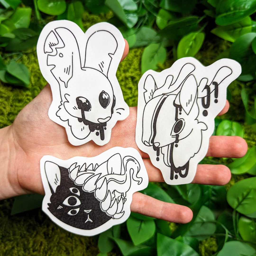 Dripping Gore Animal Temporary Tattoos - Etsy