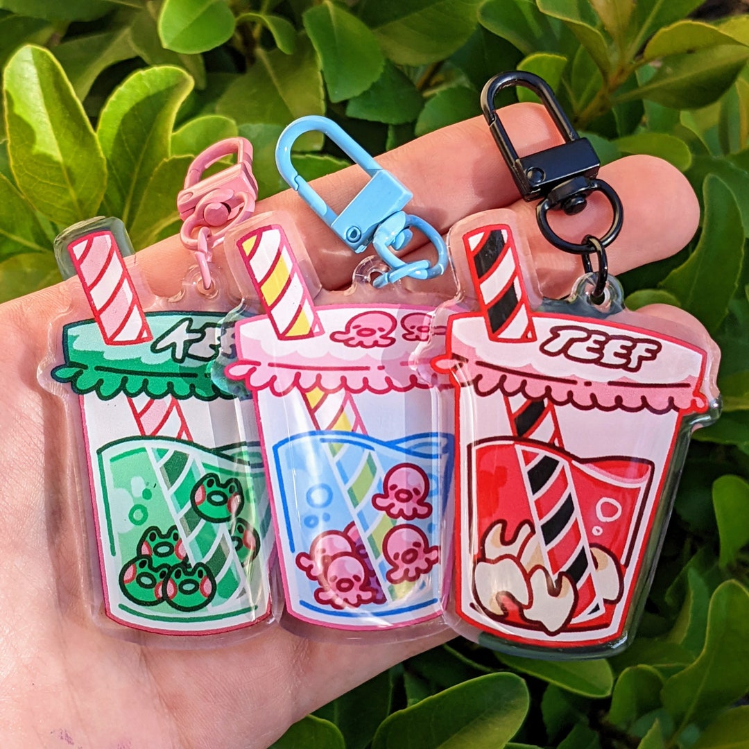 Cute Boba Keychains! - Etsy