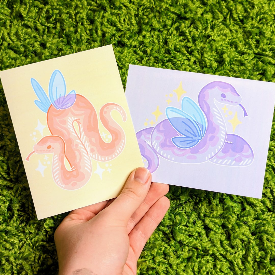Pastel Fairy Snake 4x5 Glossy Mini Prints! - Etsy