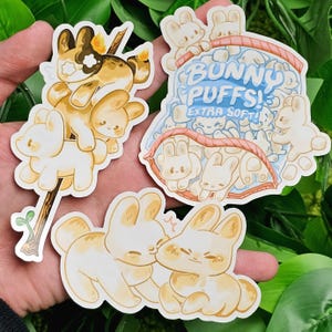 Marshmallow Bunnies Stickers! - Etsy