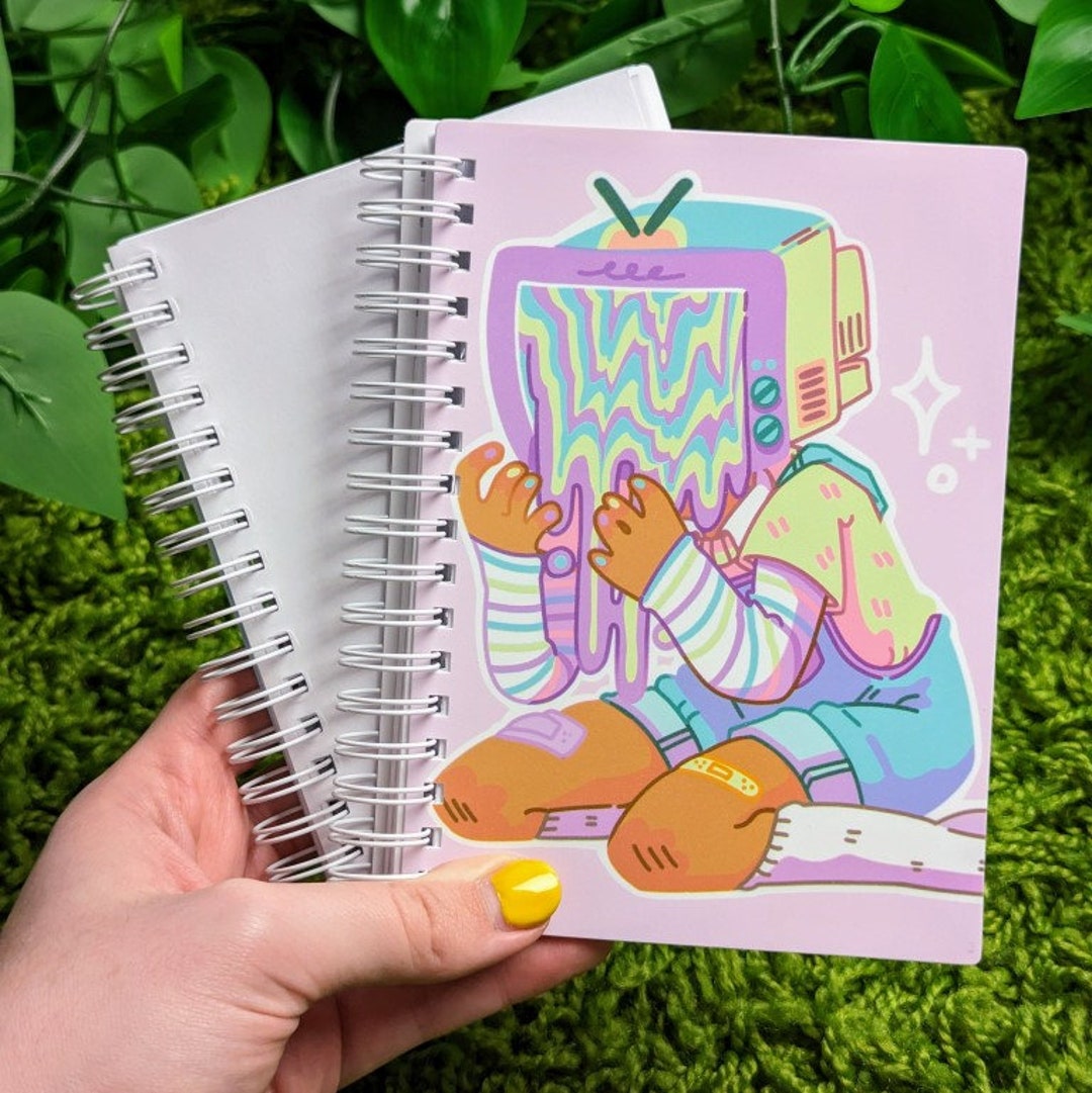 Drippy Pastel TV Head Small Reusable Sticker Book - Etsy