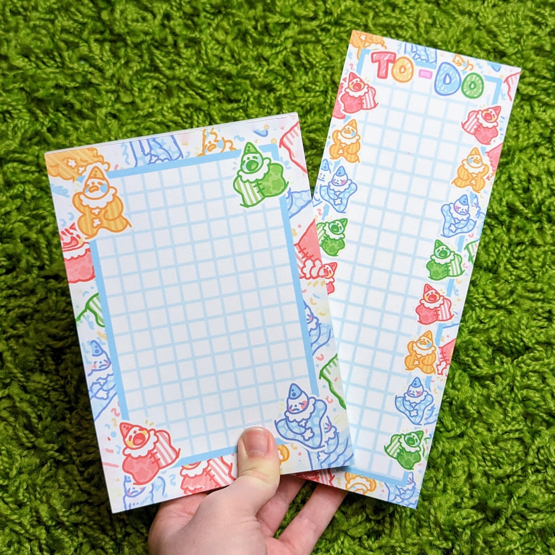Silly Clown Memo Pad Set! - Etsy