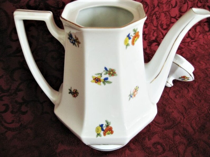 Victoria China Czech Flowered Coffee Pot - Etsy