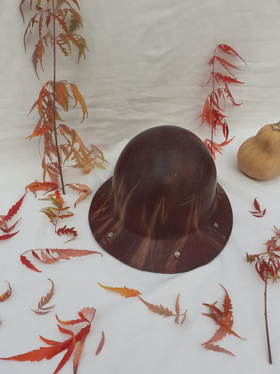Vintage Coal Miner's Helmet, Safety Helmet, Fiberglass Helmet ...