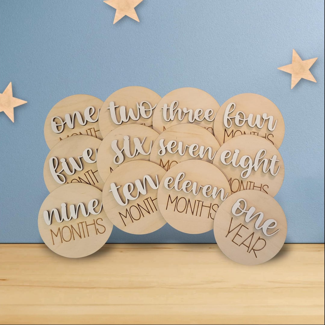 3D Baby Monthly Milestones - One Month to One Year - Etsy