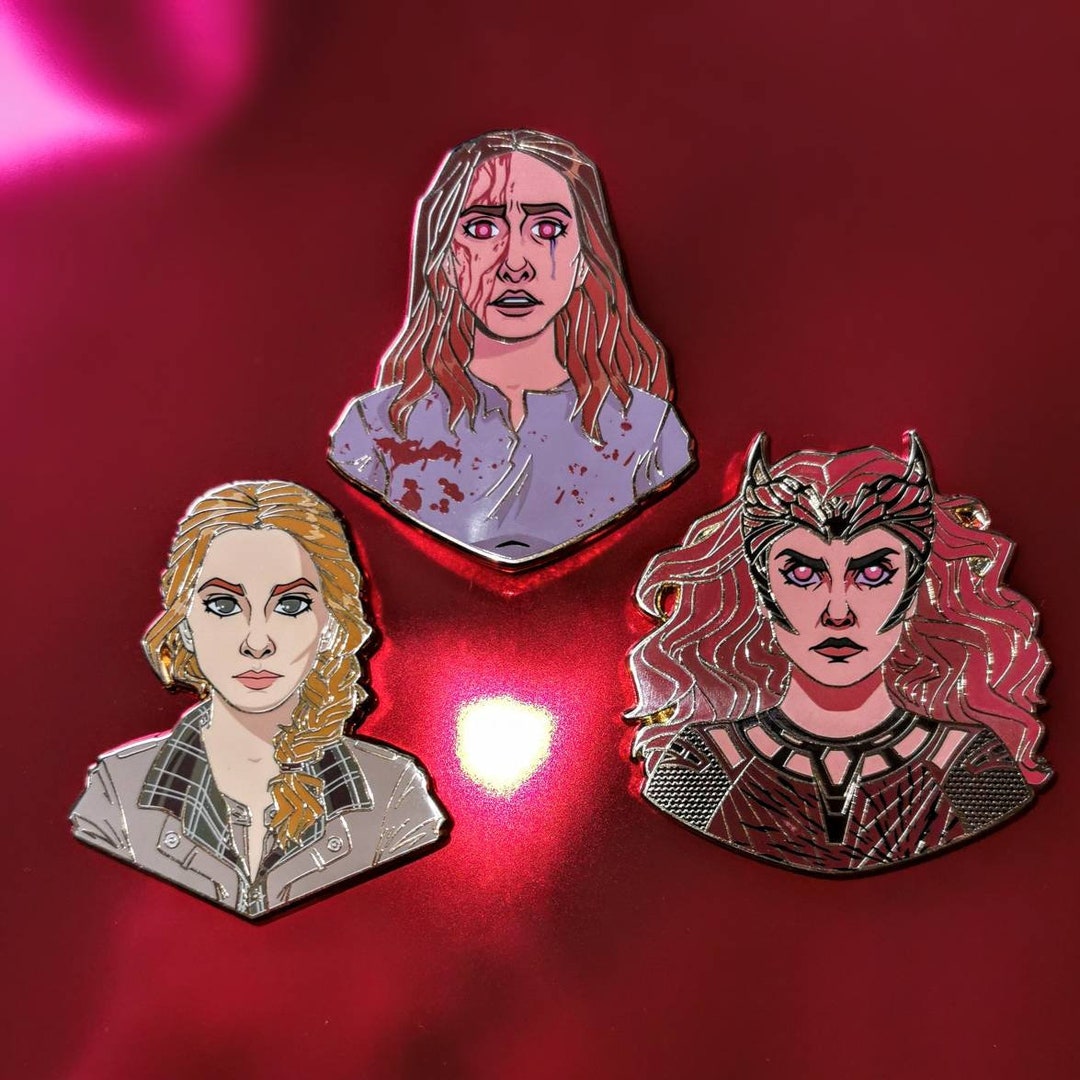 Wanda Maximoff Hard Enamel Pins Multiverse of Madness Scarlet Witch MCU ...