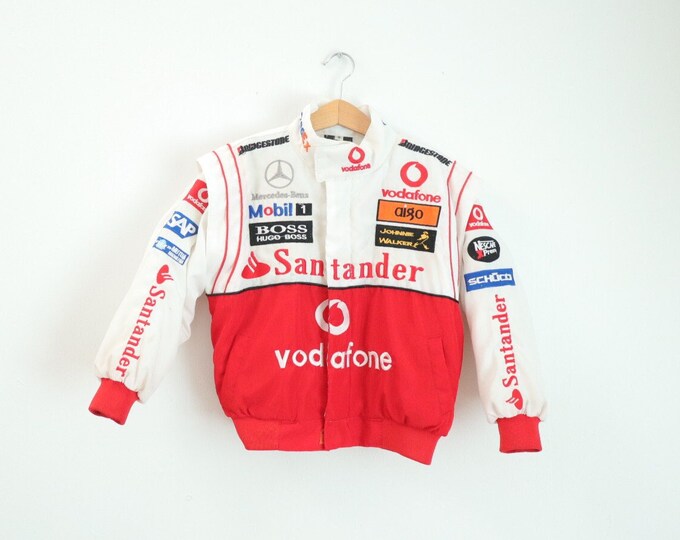 Vintage Mercedes-benz Mclaren F1 Hamilton Racing Kids White & Red ...