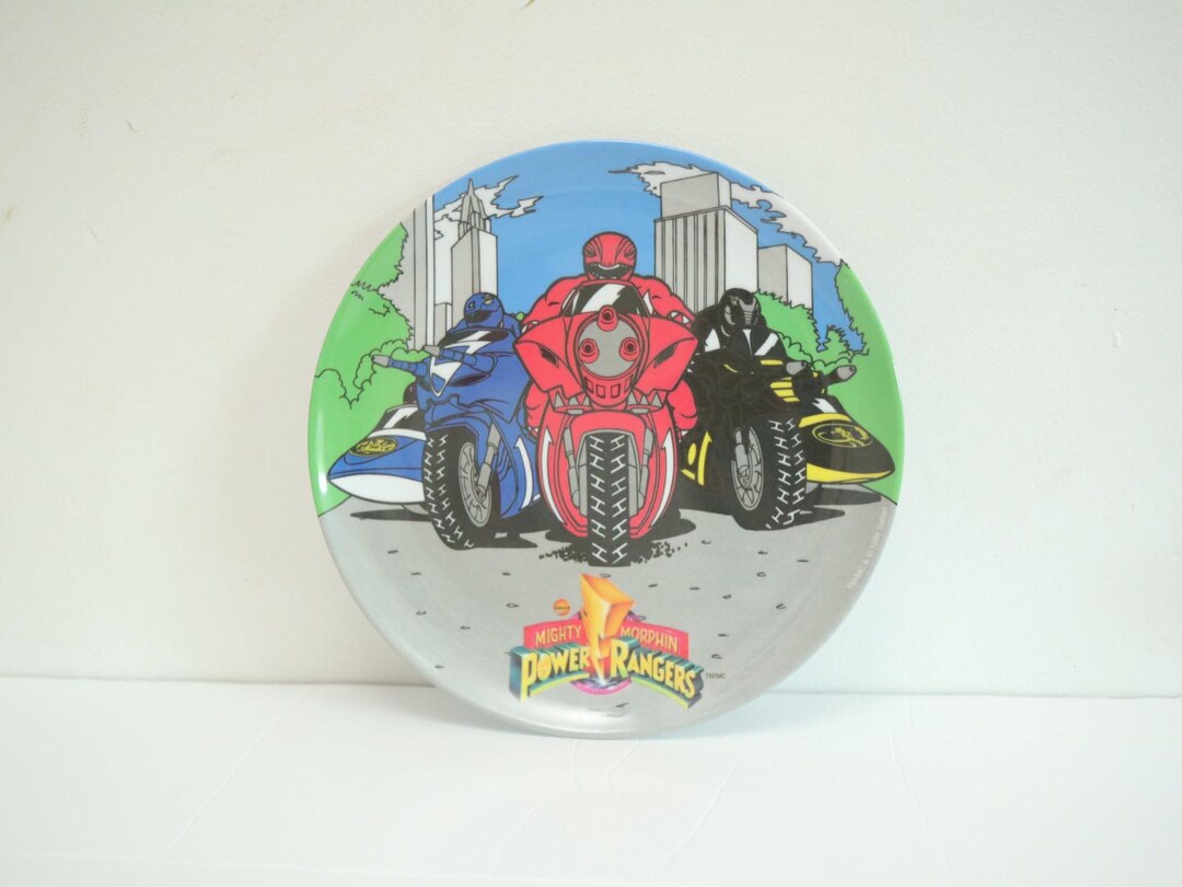 Vintage 90s Mighty Morphin Power Rangers Plastic Plate / 8 Inch / 1994 ...