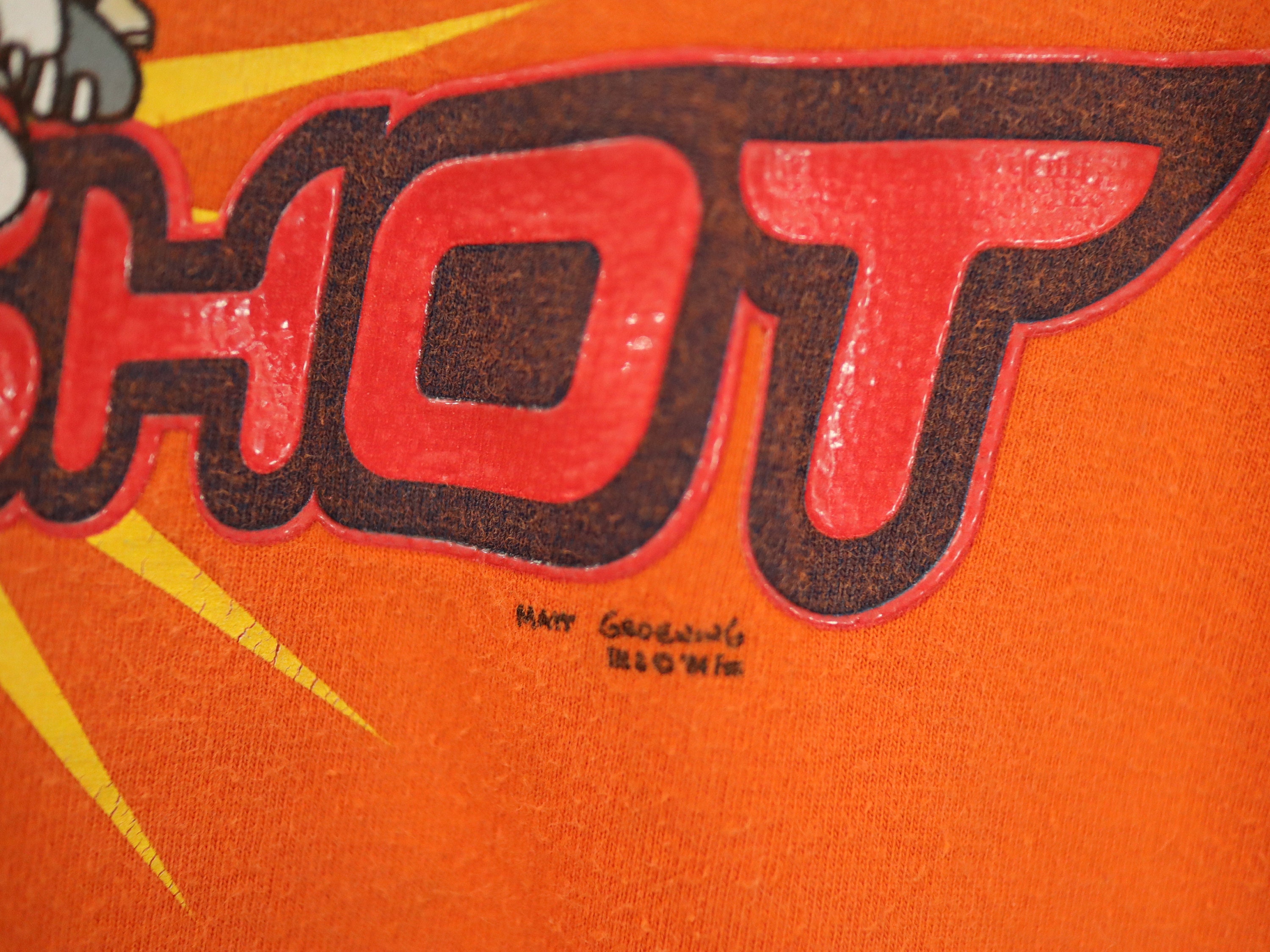 Vintage Kids SLAP SHOT Bart Simpson Orange T-shirts / Size 4-5Y / Retro ...