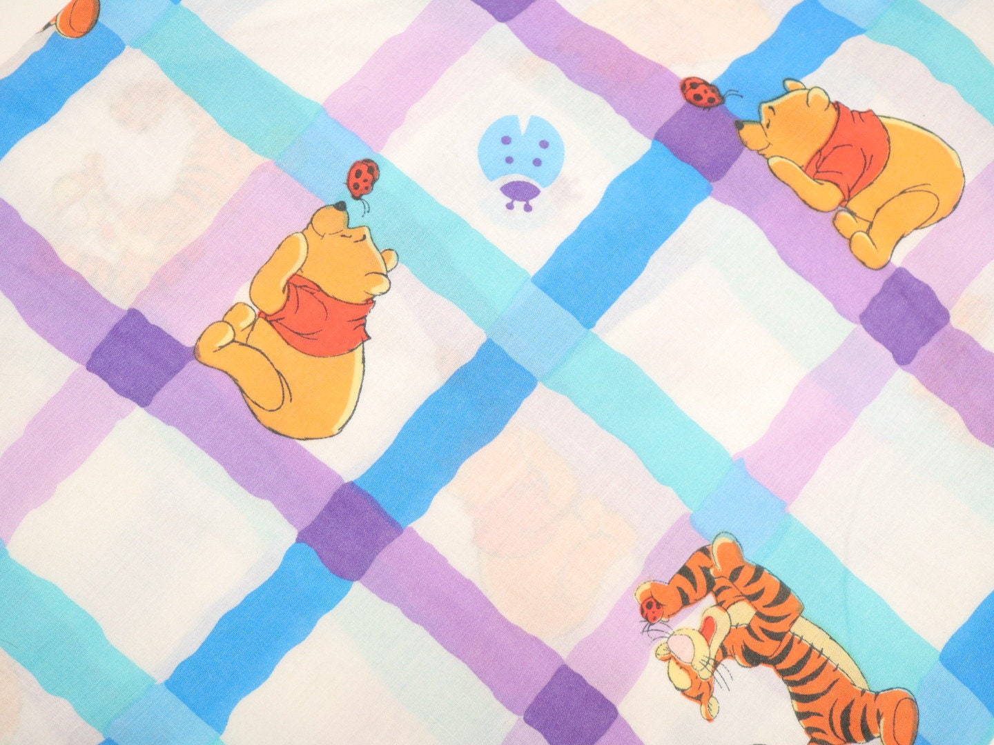 Vintage 90s Winnie the Pooh With Friends Tigger Twin Flat Sheet Fitted ...