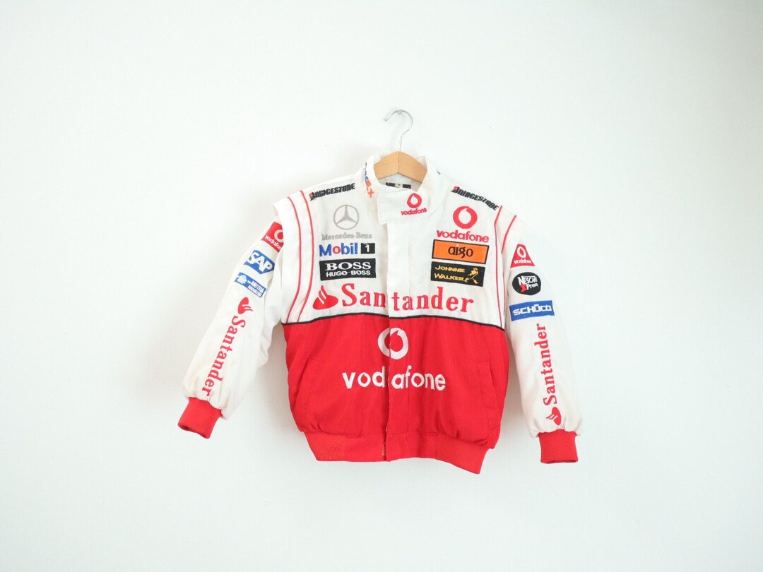 Vintage Mercedes-benz Mclaren F1 Hamilton Racing Kids White & Red ...